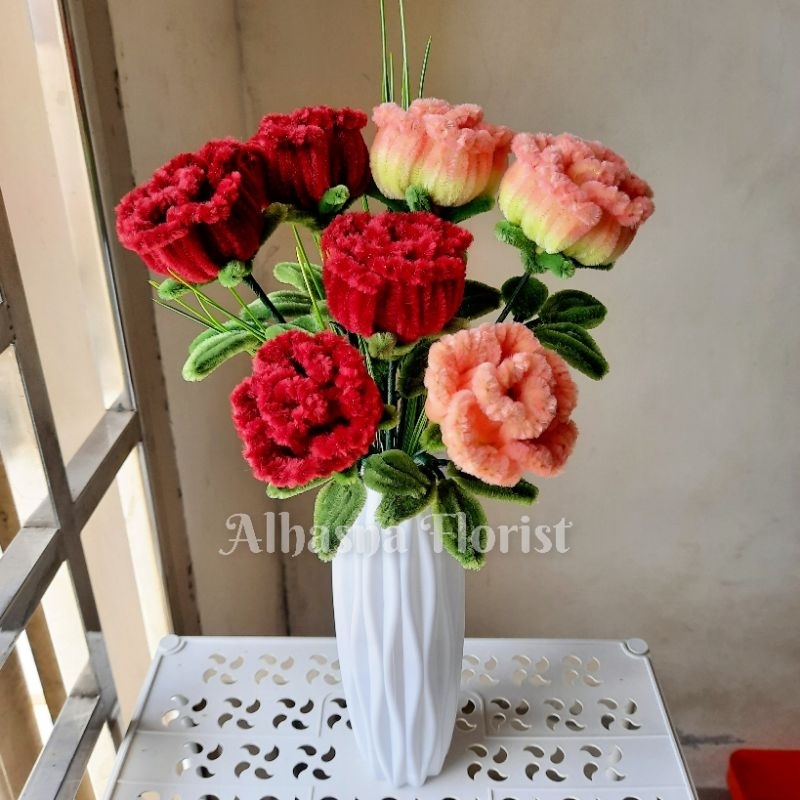Jual Bunga Mawar per tangkai (satuan)| Lady Rose Pipe Cleaner Flowers ...