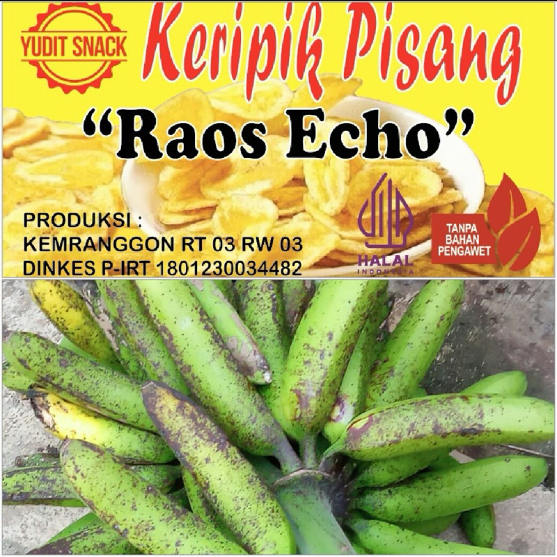 Jual Keripik Pisang raja nangka "Raos Echo" | Shopee Indonesia