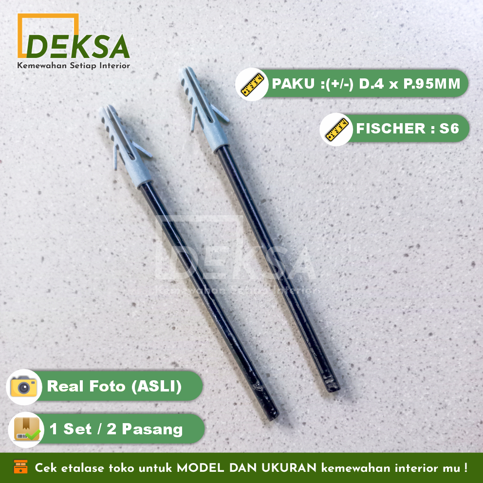 Jual Paku Bracket Rak Ambalan Dinding Braket Paku Viser Fischer Tembok ...