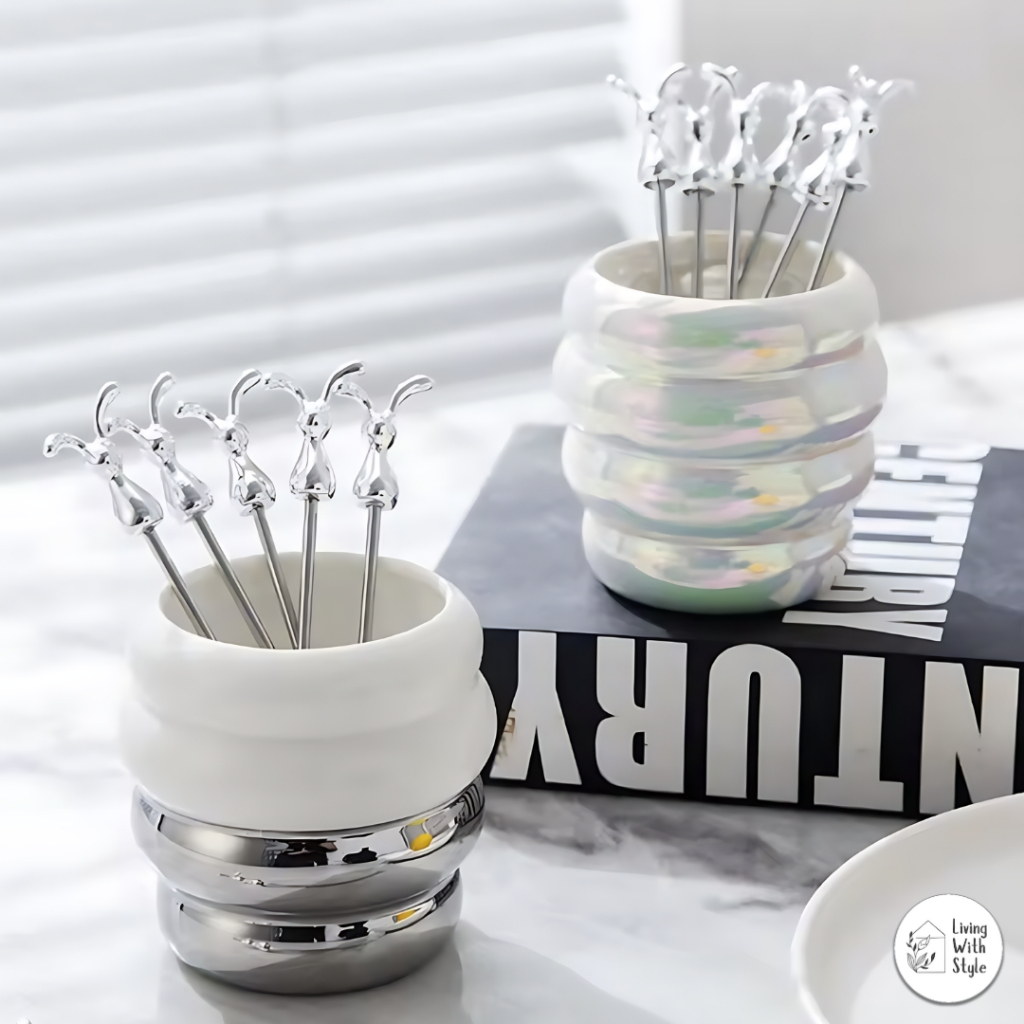 Jual Living With Style - Spiral Rabbit Version Mini Cutlery Set / Aneka ...