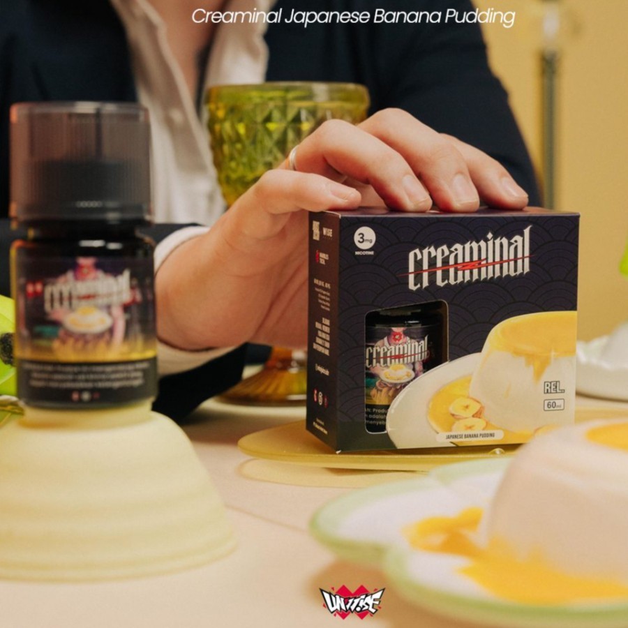 Jual CREAMINAL JAPANESE BANANA PUDDING 60ML 3MG 6MG BY BADASS X UNWISE | Shopee Indonesia