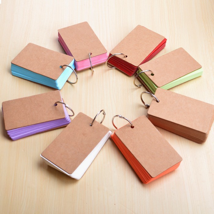 Jual Flash Card / Flash Card Polos 50 Lembar / Flash Card Polos Edukasi ...