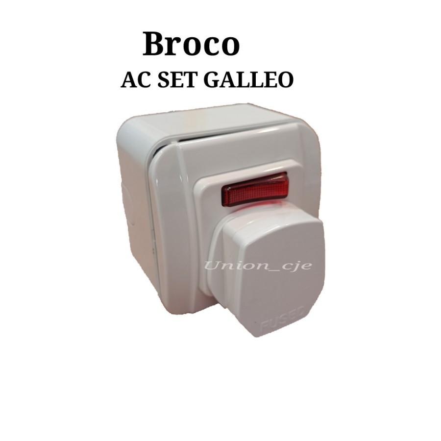 Jual Broco AC Set Steker + Stopkontak + OB dus GALLEO Putih | Shopee ...