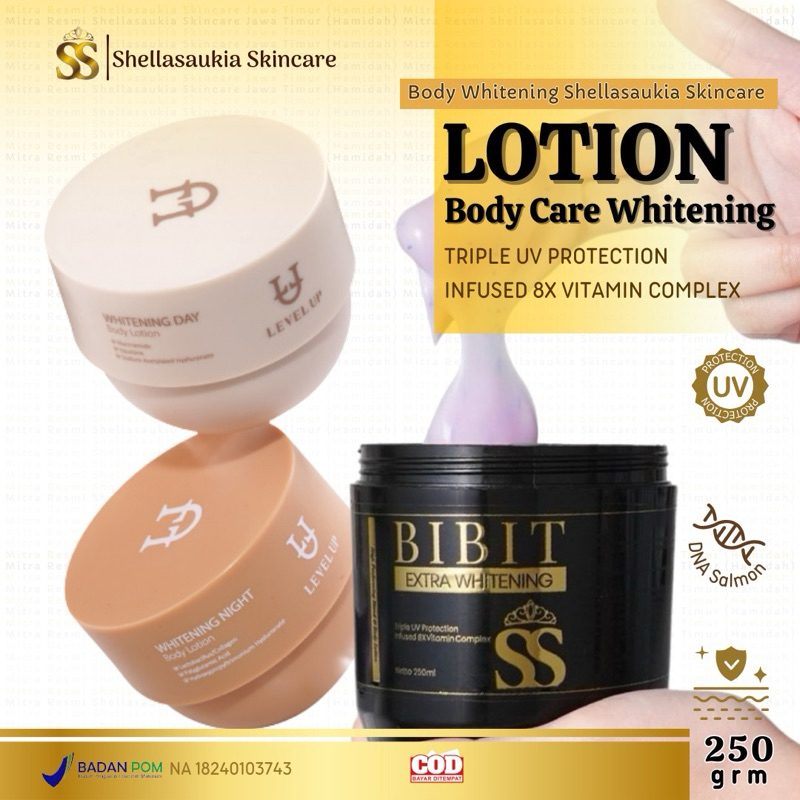 Jual HB LEVEL UP BODY LOTION VIT C DAN PAKET BADAN SHELLASAUKIA ...