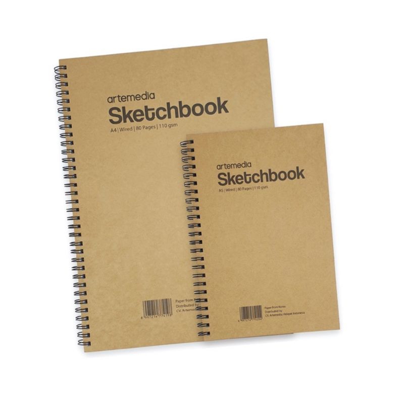 Jual BUKU SKETSA ARTEMEDIA/SKETCHBOOK WIRED A5 A4/CRAFT COVER JILID ...