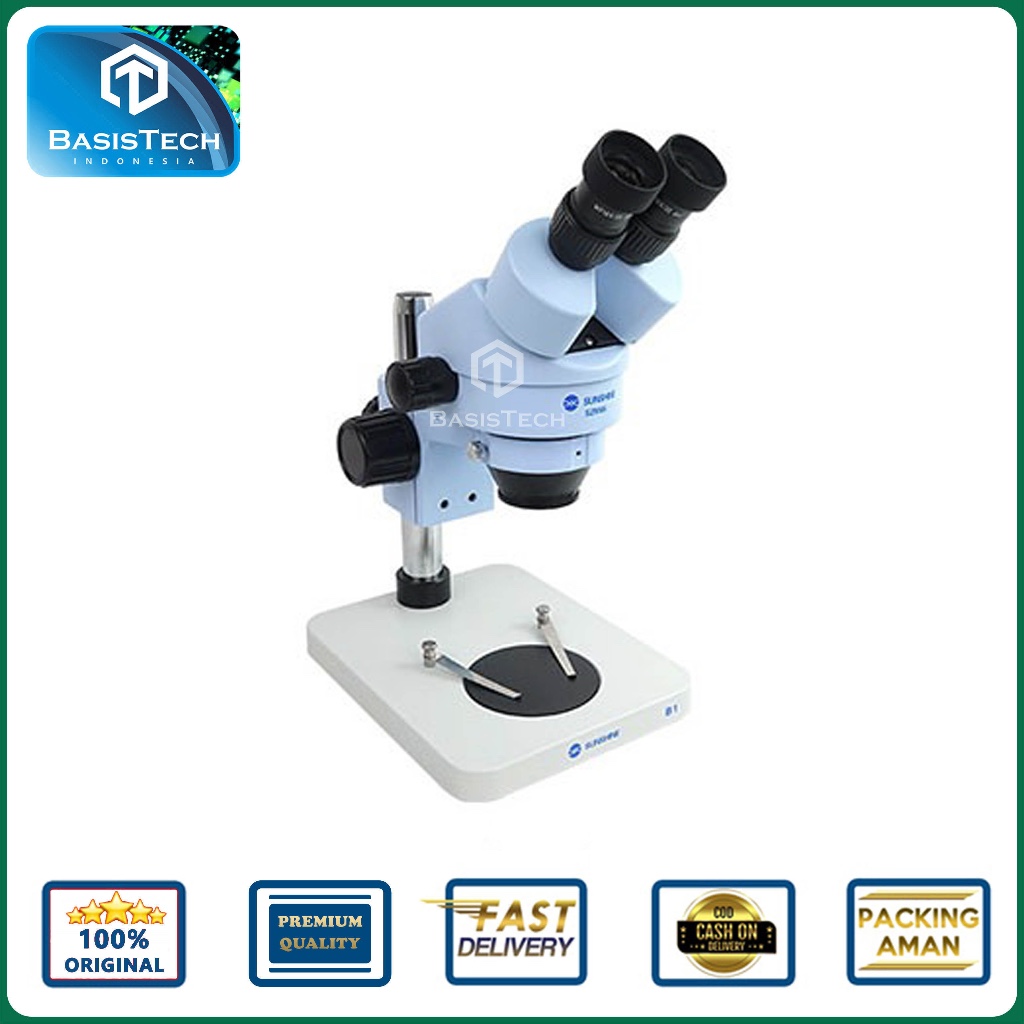 Jual MIKROSKOP BINOCULAR HD STEREO - SUNSHINE MICROSCOPE SZM45-B1 +LED ...
