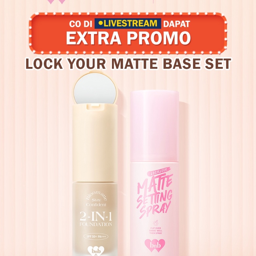 Jual KP8 LIVE BNB barenbliss Lock Your Matte Base Set Setting Spray ...