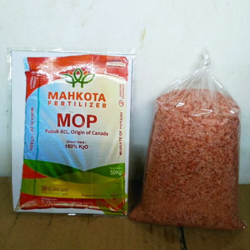 Jual PUPUK KCL MAHKOTA ORIGIN CANADA MURIATE OF POTASH MOP REPACK 1KG ...