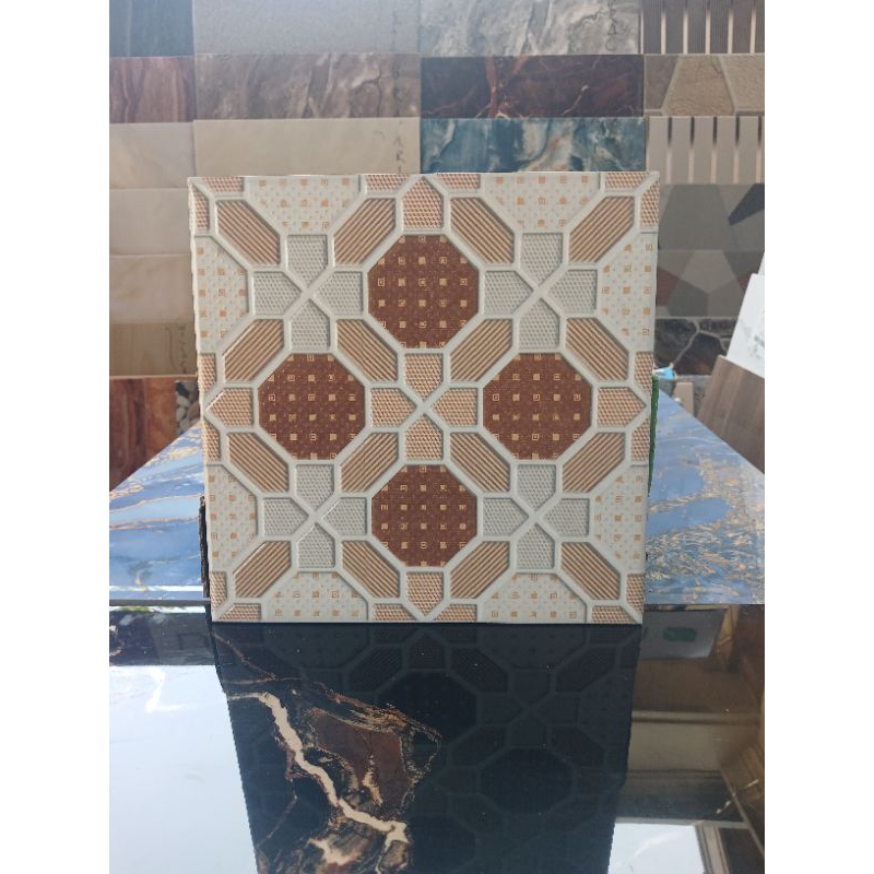 Jual Keramik Lantai Kasar ukuran 25x25 warna coklat | Shopee Indonesia