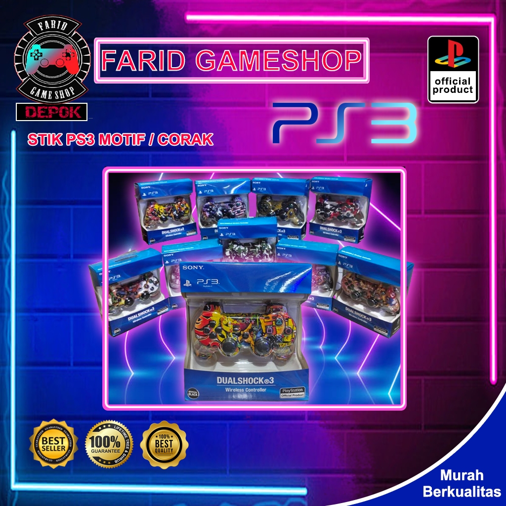 Jual stik ps3 motif warna corak / stik wirrelles ps3 / stick ps 3 OP ...