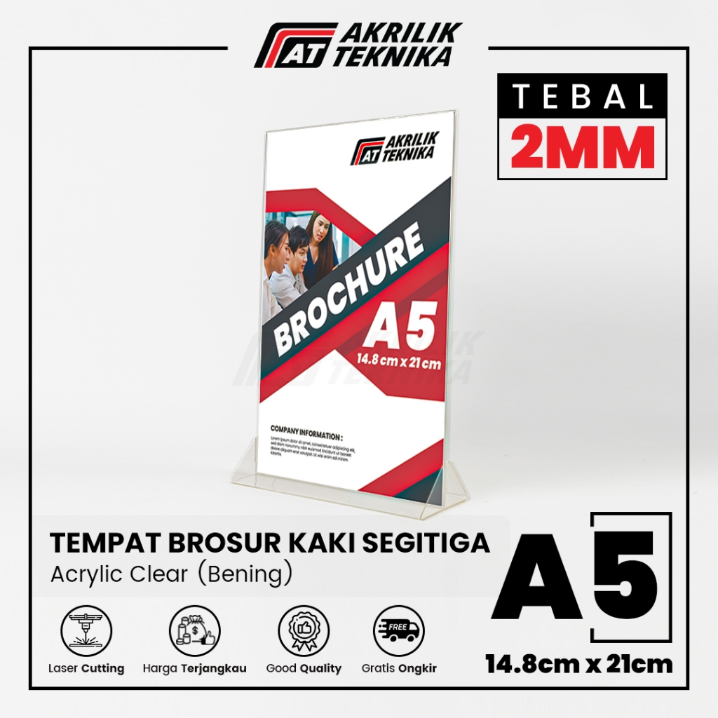 Jual Tempat Brosur Akrilik Tent Card Holder Qris Barcode Nomor Menu Meja Kaki Segitiga - Ukuran ...
