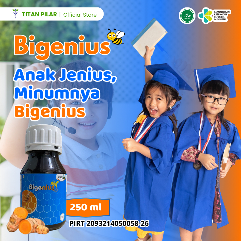 Jual madu kecerdasan anak albumin bigenius vitamin anak Original Titan ...