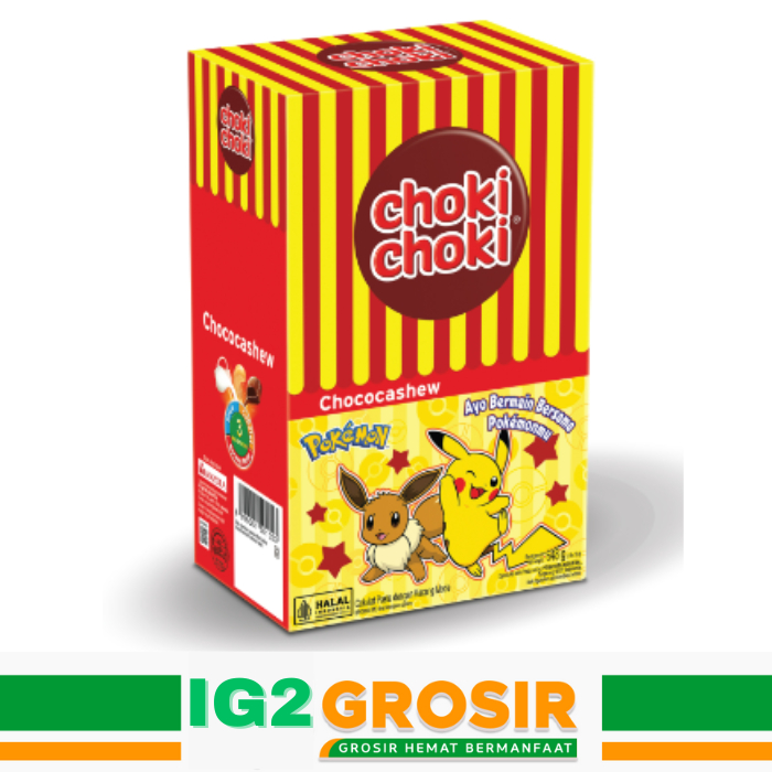 Jual Choki Choki Chococashew 1 Pak isi 20 Pcs Coklat Stik dengan ...