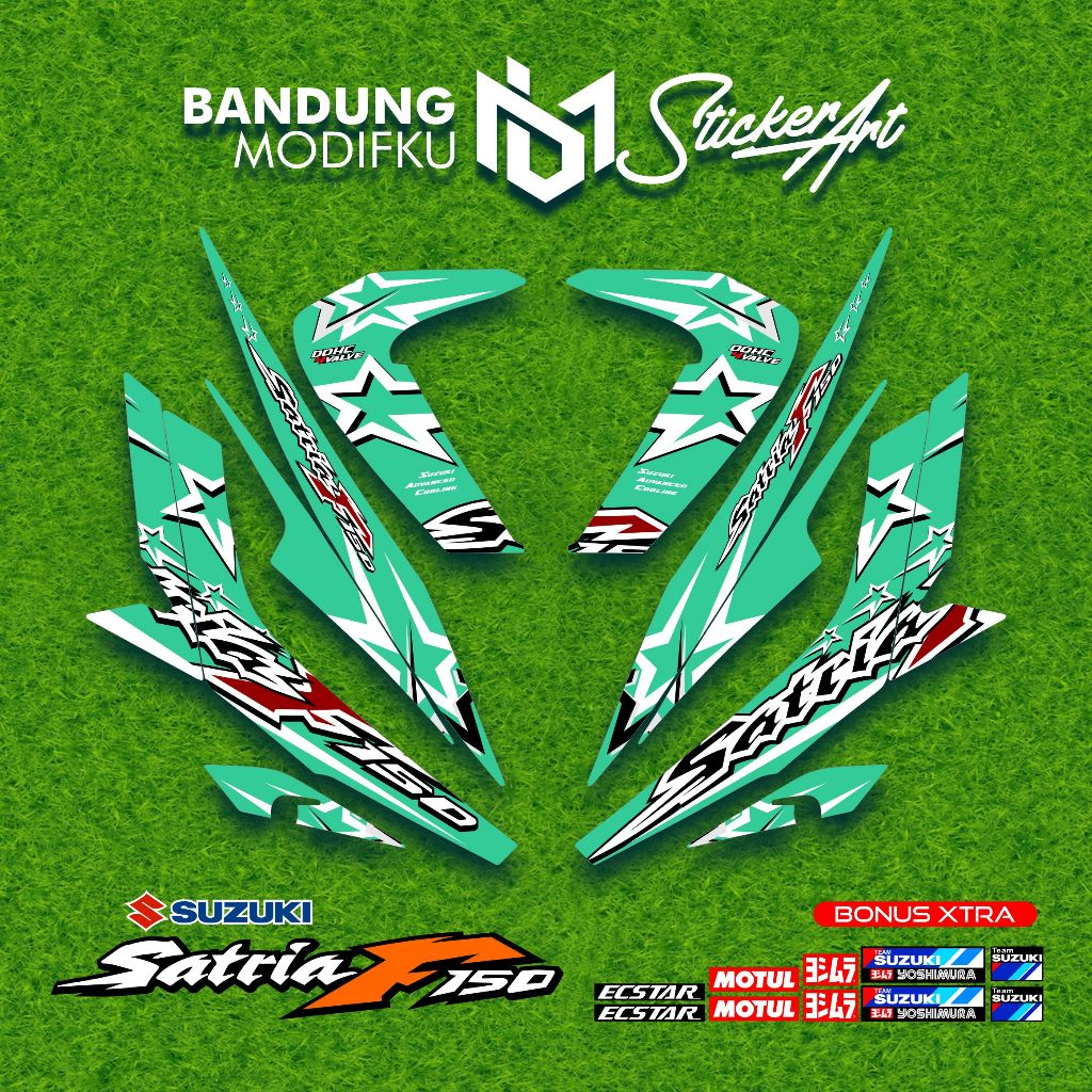 Jual SATRIA F150 STRIPING MOTIF 13 / BANDUNG MODIFKU / ECSTAR / SATRIA ...