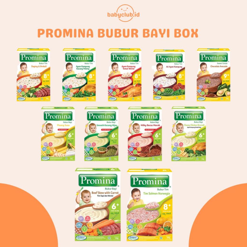 Jual Promina Bubur Susu MPASI Bayi Instan 120 g Nasi Tim Fortifikasi 6 ...