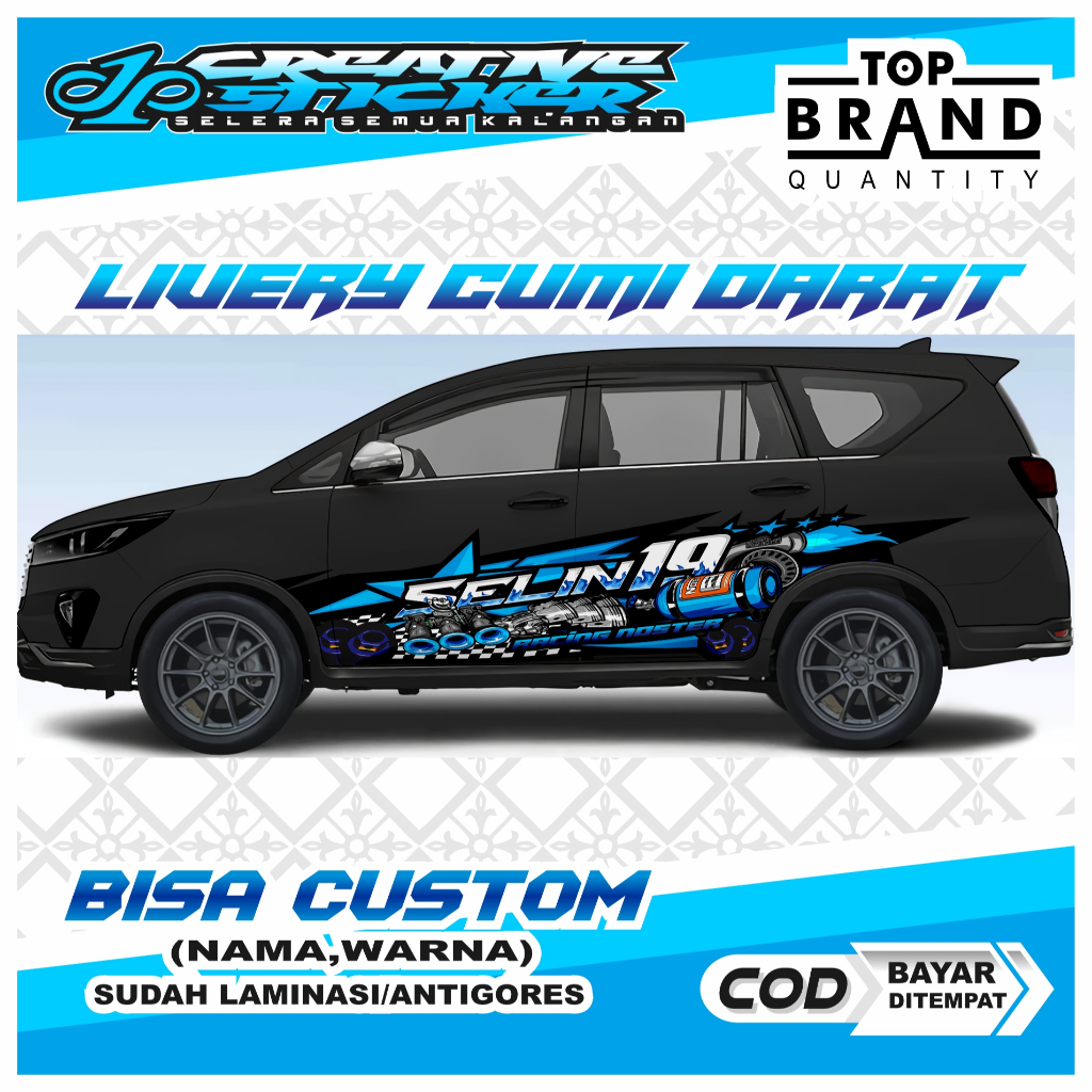 Jual DESIGN LIVERY CUMI DARAT SEMUA MOBIL PRIBADI BISA CUSTOM SAT SET ...