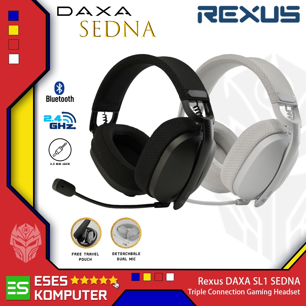 Jual Headset Rexus SEDNA SL1 Wireless 3 in 1 Connection Headset Gaming ...