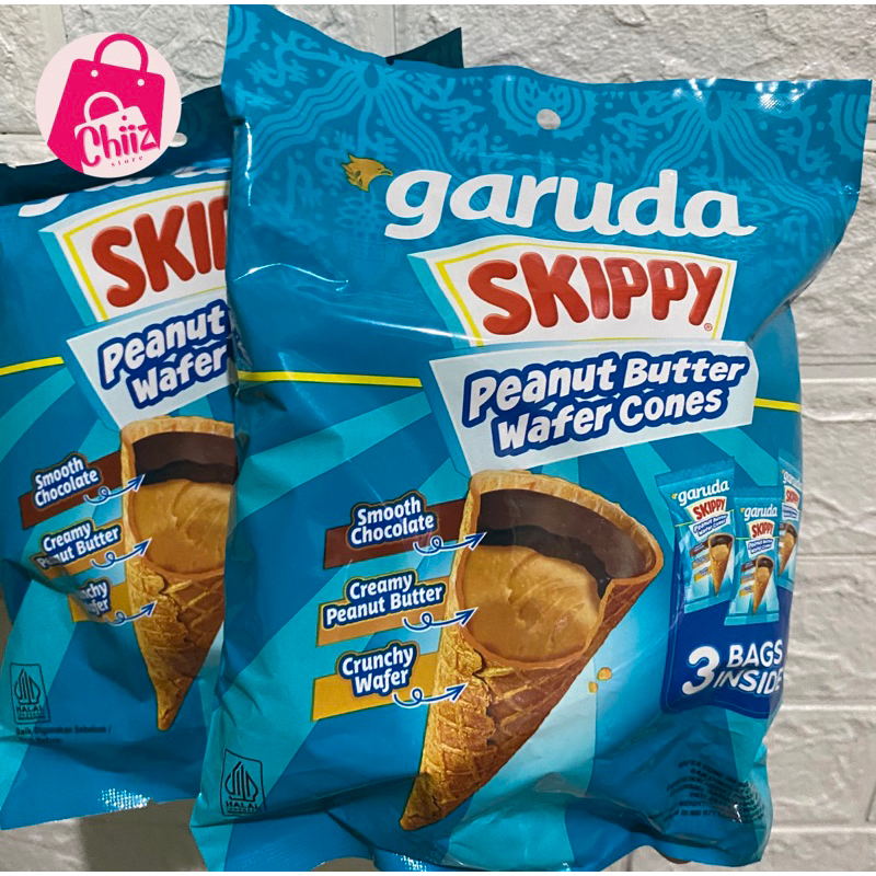 Jual Garuda Skippy Peanut Butter Wafer Cones 45 Gram | Shopee Indonesia