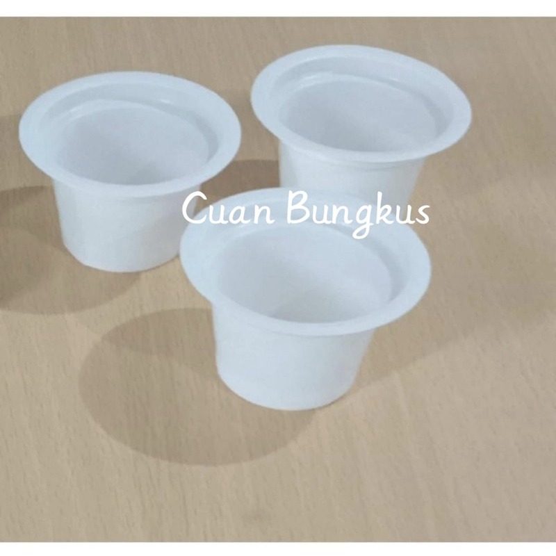 Jual Gelas Eskrim Putih Susu 55ml / Puding Jelly / Cup Ice Cream Isi ...