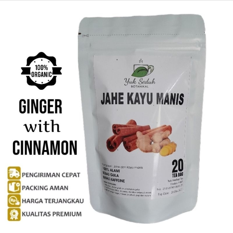 Jual TEH JAHE + KAYU MANIS / GINGER with CINNAMON TEA (20 tea bag ...
