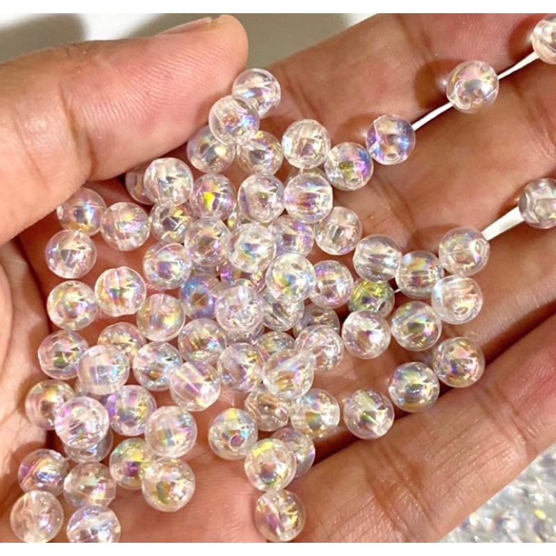 Jual MANIK BULAT KILAP TRANSPARANT PREMIUM 6 MM | Shopee Indonesia