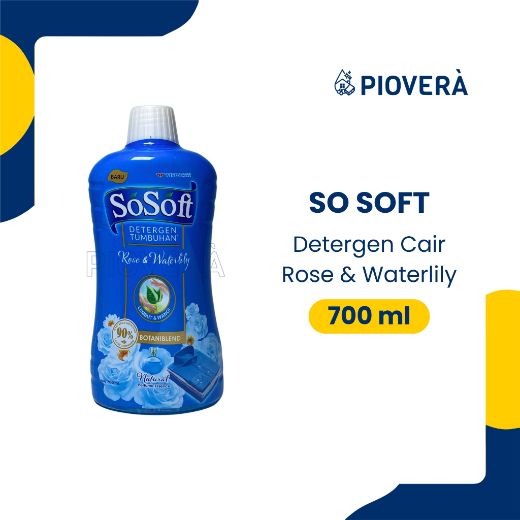 Jual So Soft Deterjen Cair Rose & Waterlily Botol 700 ml | Shopee Indonesia