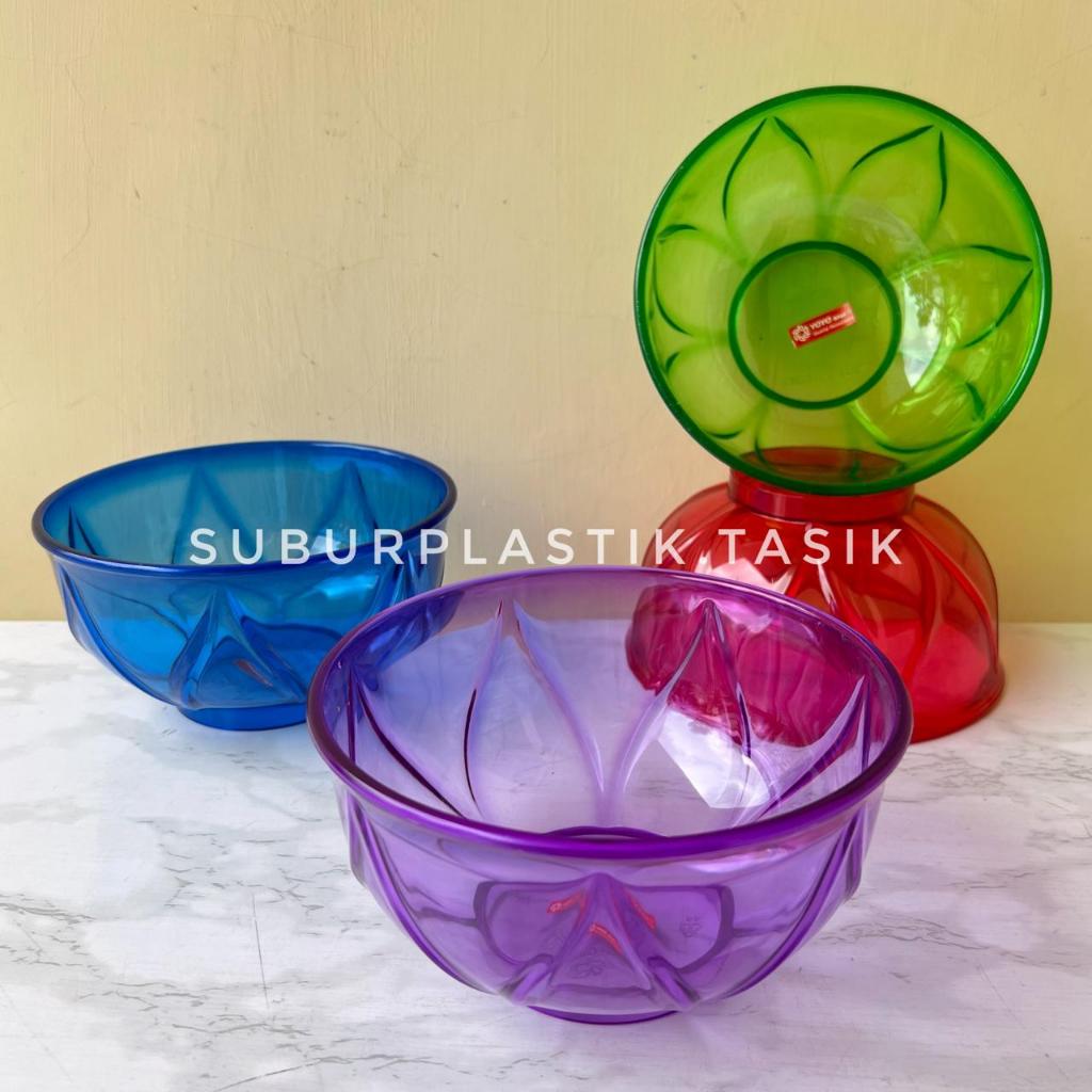 Jual [6 pcs] Mangkuk Kristal Bunga Yoyo Star Mangkok Makan Bulat ...