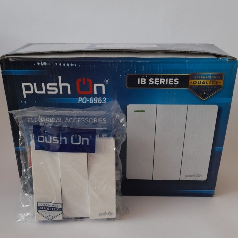 Jual Saklar Dinding Triple IB Push On | Shopee Indonesia