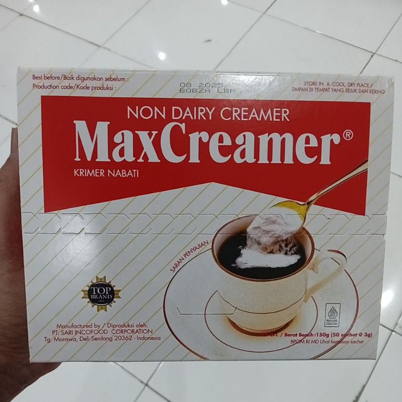Jual Max Creamer MaxCreamer Krimer Nabati isi 50 Sachet @3 gram / 150 ...