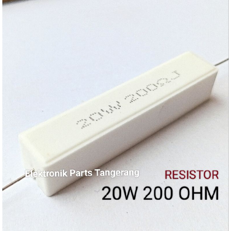 Jual RESISTOR 20W 200 OHM RESISTOR 200 OHM RESISTOR 20 WATT 200 OHM ...