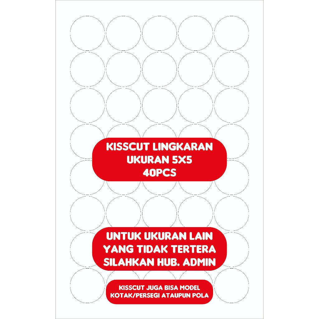 Jual Stiker Vinyl Label (Free Kisscut) Putih Susu, Transparan, Matte ...