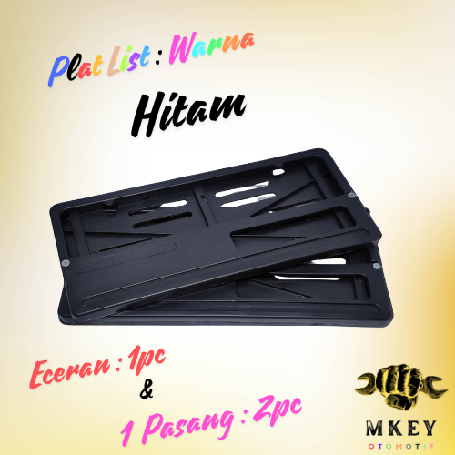 Jual Cover Bingkai Plat Nomor Model List Hitam Standar Universal All ...