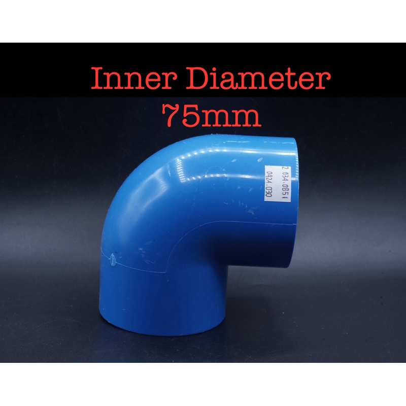 Jual Blue Fitting Elbow Siku Inner Diameter 75mm 75 mm for Pipa PVC 2-3 ...