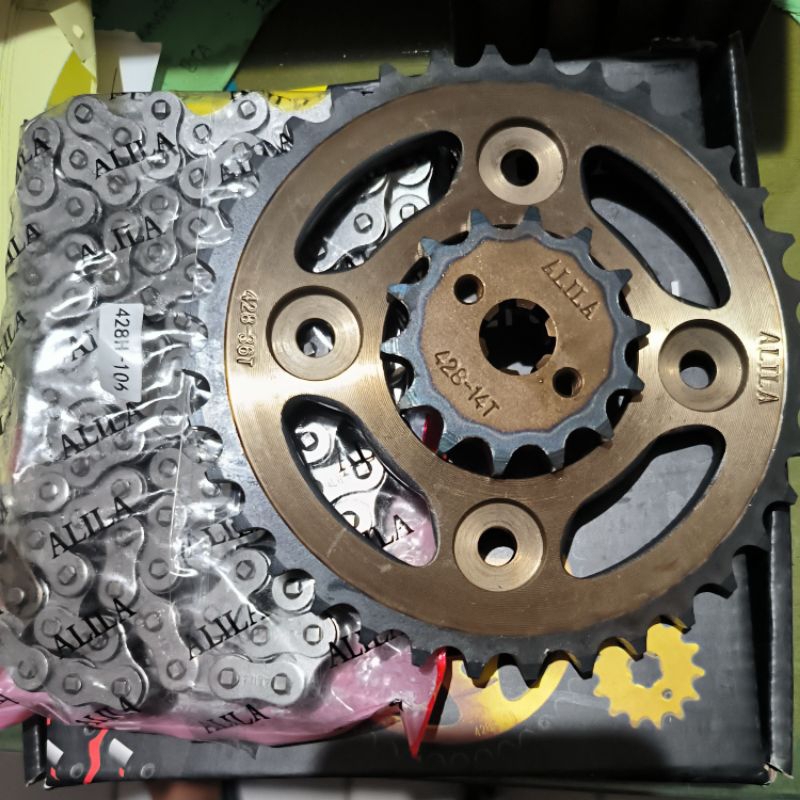 Jual ALILA CHAIN KIT GIR PAKET GEAR SET BAJA 428H SUPRA FIT NEW REVO ...