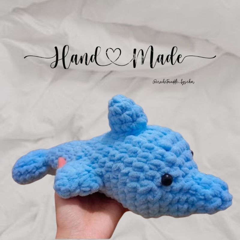 Jual [Amigurumi] Dolly The Dolphin Plushie (Boneka Rajut Dolly si Lumba ...