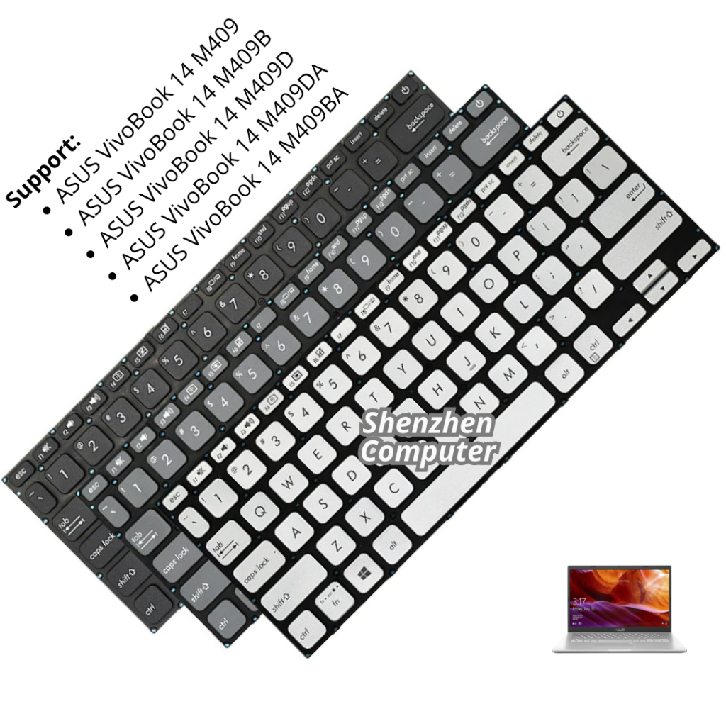 Jual Keyboard Asus VivoBook 14 M409 M409B M409D M409DA M409BA new ...