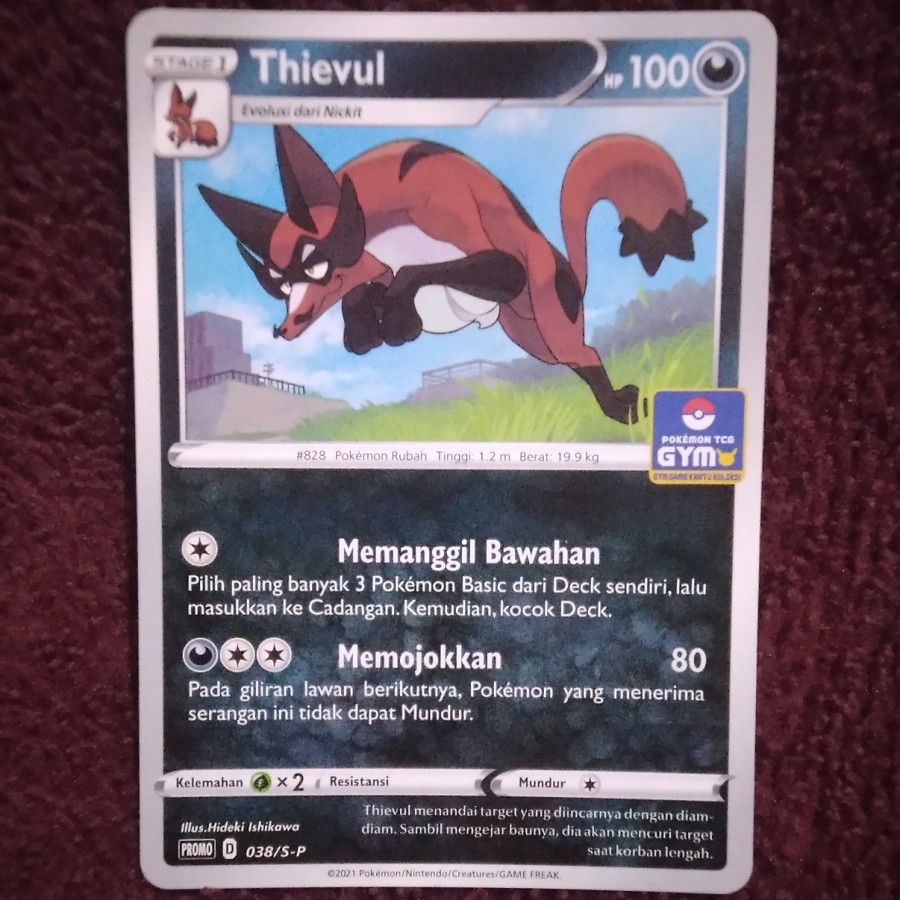 Jual Thievul Promo Gym 038/S-P - Pokemon TCG Indonesia | Shopee Indonesia