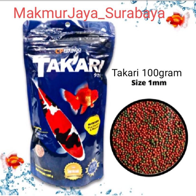Jual Takari fish food , berat 100 gr size 1mm. selalu baru expirednya ...