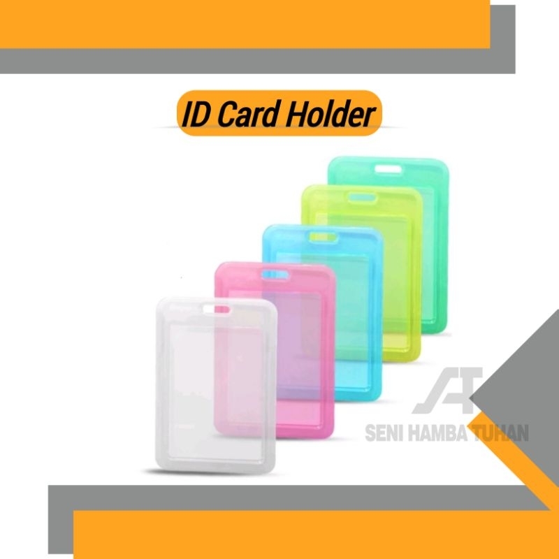 Jual Tempat kartu / ID Card berwarna-warni vertikal ID Card Lanyard 1 ...