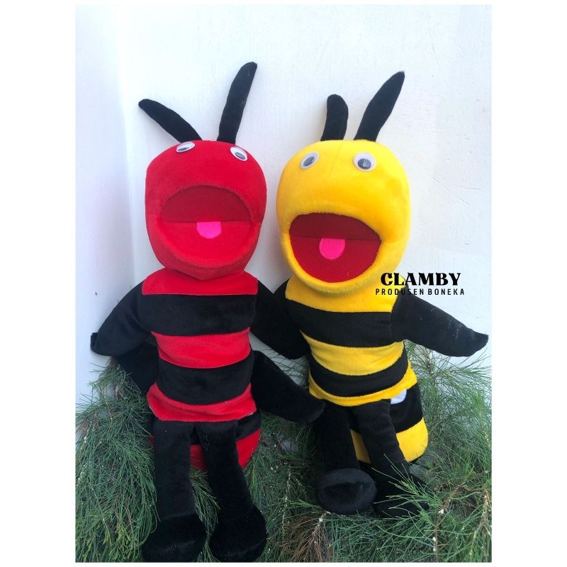 Jual Boneka Muppet Karakter Lebah Hand Puppet Boneka Mulut Gerak ...