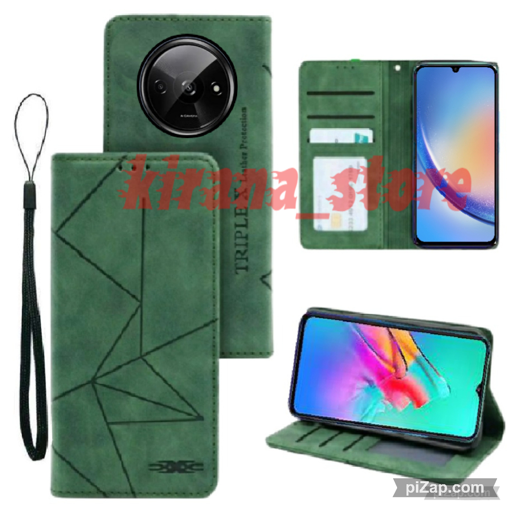 Jual XIAOMI REDMI A3 Flip Case Flip Motif Dompet Casing HP Flip Kulit ...