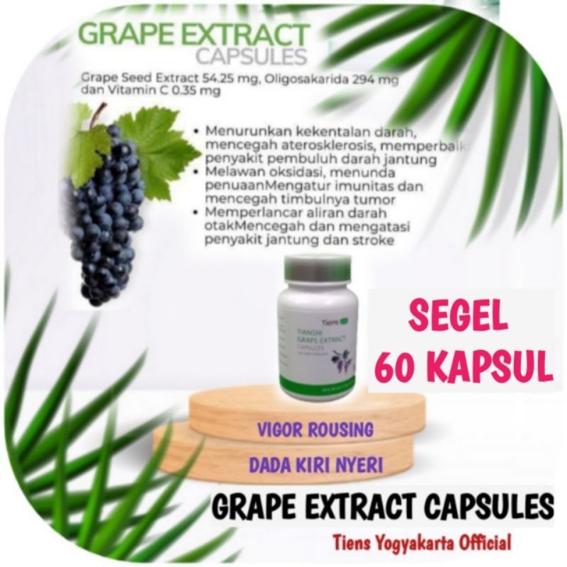 Jual Tianshi Grape Extract Tiens Segel 60 Kapsul Vigor Rousing Obat ...