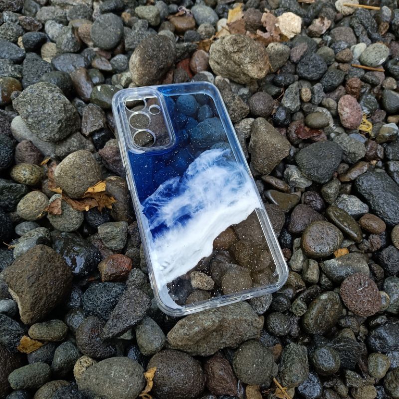 Jual Case custom Ocean tema resin art for iphone dan semua tipe android ...