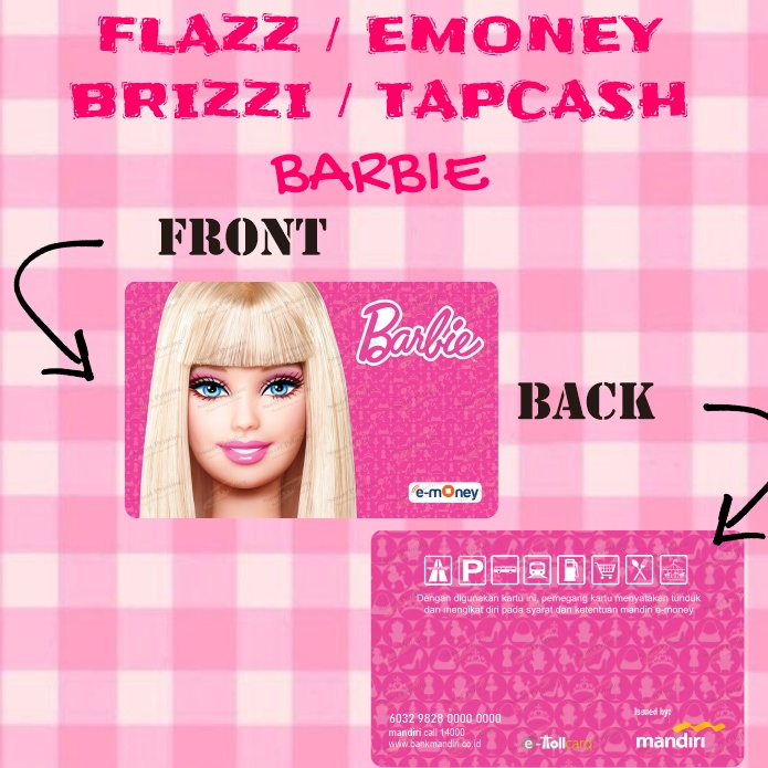 Jual Baru ETOLL EMONEY FLAZZ BCA GEN2 BRIZZI TAPCASH NFC SALDO BARBIE C ...