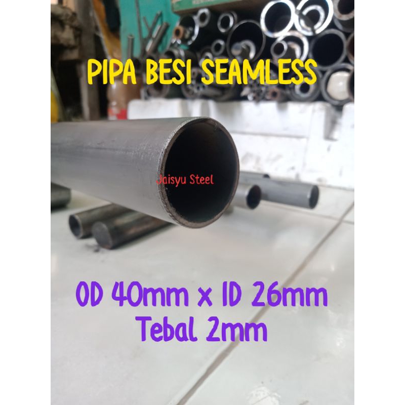 Jual Pipa Besi Seamless OD 40mm ID 36mm Tebal 2mm panjang 20cm s.d 50cm | Shopee Indonesia