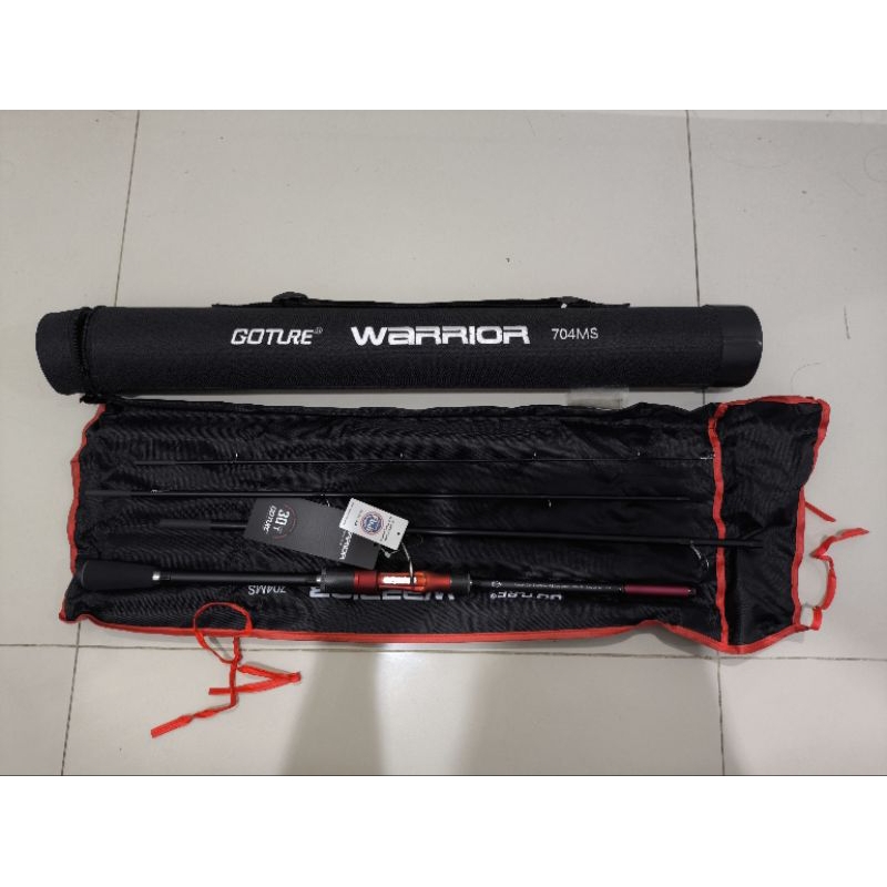 Jual Travel Rod Spinning Goture Warrior 704MS pjg 2,1m Ring Fuji ...