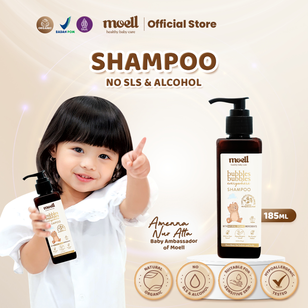 Jual Moell Shampoo Bayi 185ml - Bubbles Bubbles Everywhere Shampoo ...