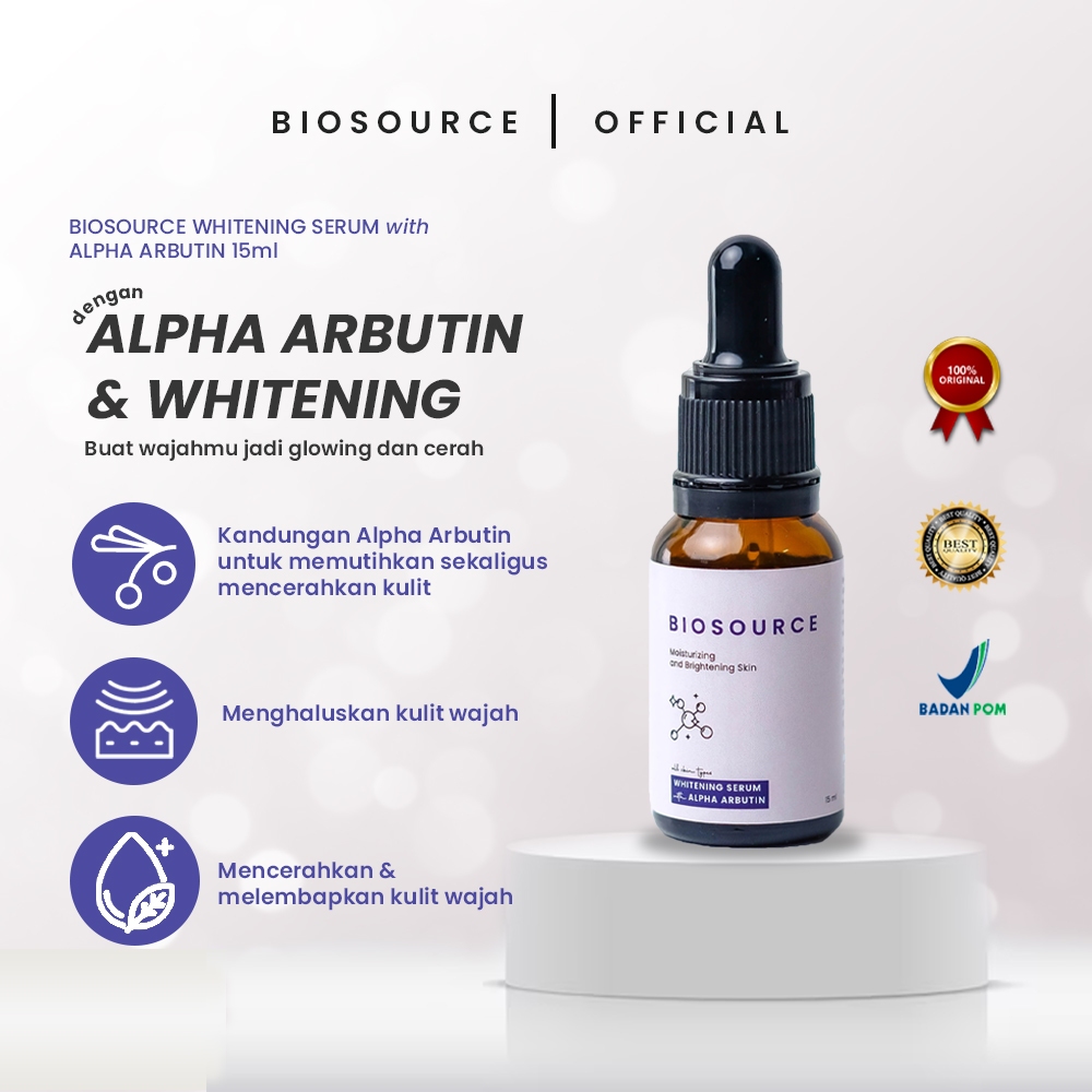 Jual BIOSOURCE Whitening Serum Original ORI BPOM 15ml | Shopee Indonesia