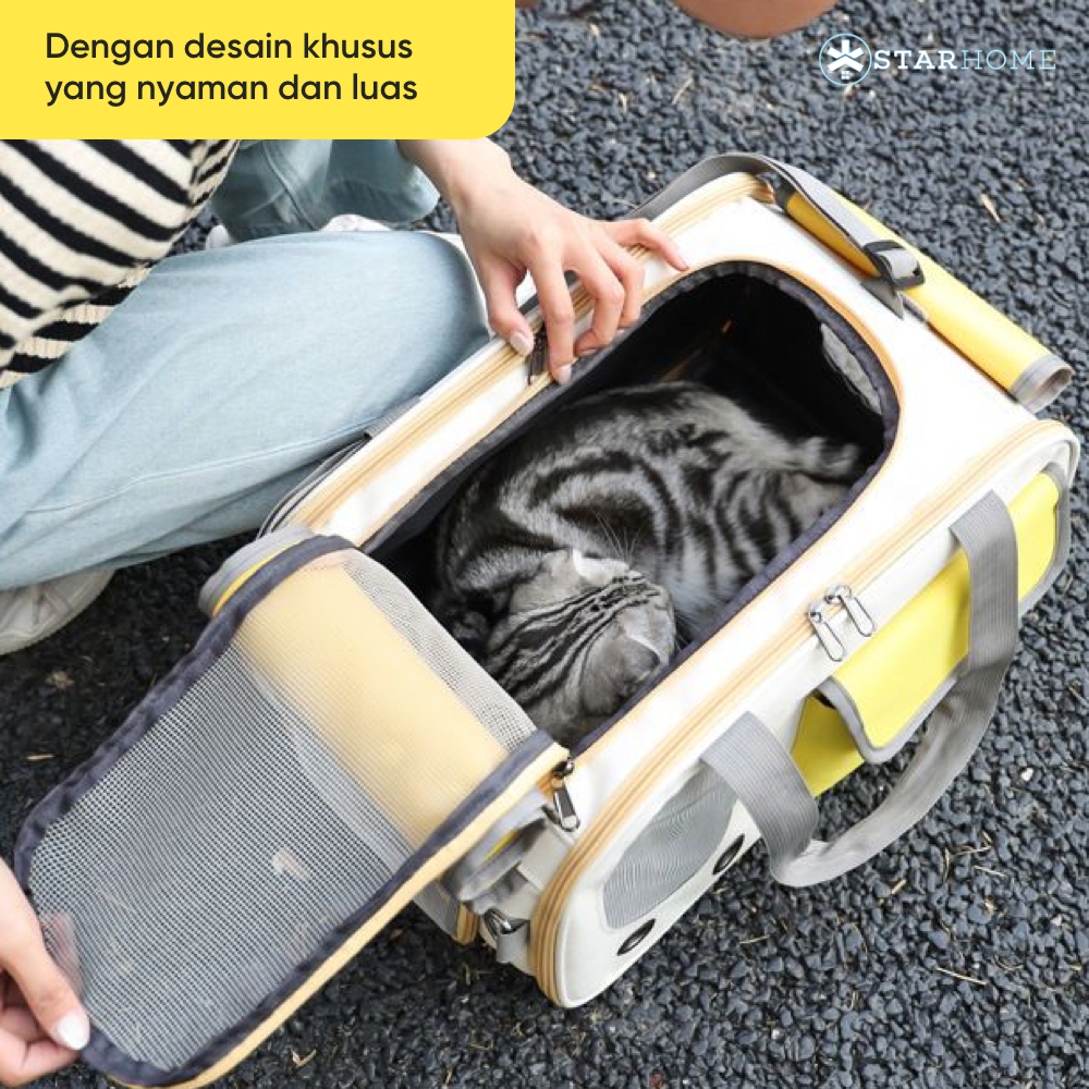 Jual Tas Jinjing Tas Selempang 2 in 1 Hewan Pet Cargo Travel Bag Nyaman ...