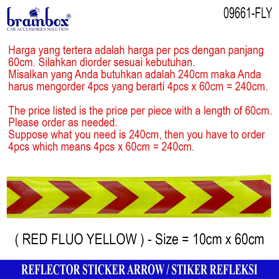 Jual Stiker Panah Arrow Reflektor Refleksi Lines Lakban Sticker ...